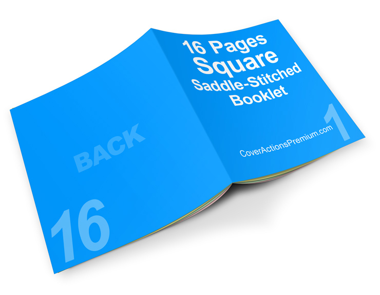 16 Pages Square Booklet Mockup | Cover Actions Premium | Mockup PSD ...