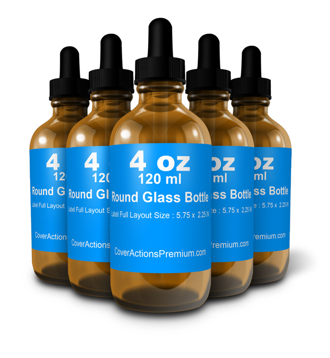 4 Oz Dropper Bottle Cover Actions Premium Mockup PSD Template 4 Oz Dropper Bottle Cover Actions Premium Mockup PSD Template
